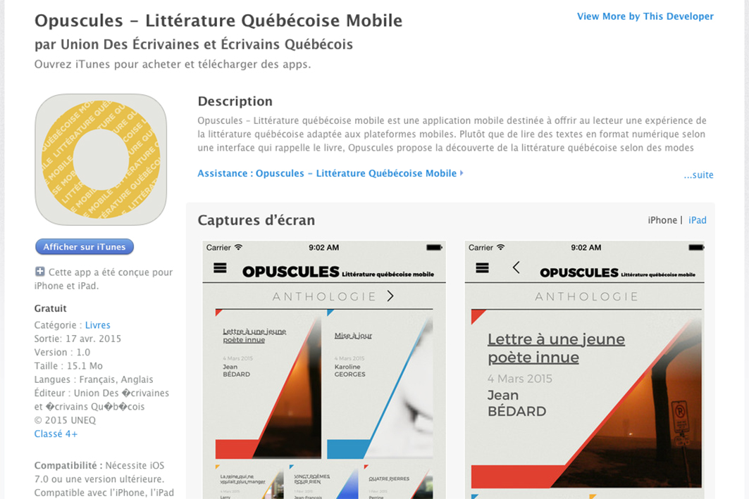 Les écrivains québécois lancent une application mobile - Livres Hebdo